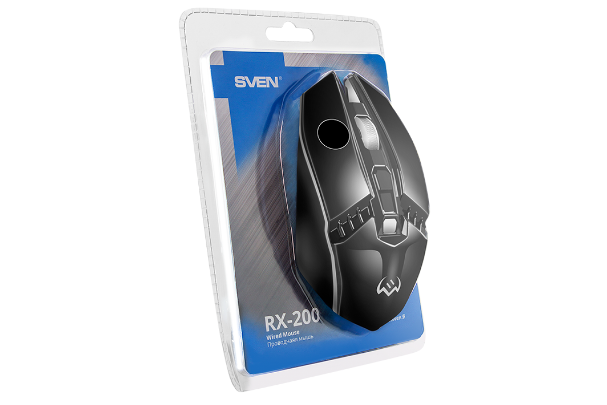 Мышка SVEN RX-200 черная с подсветкой (00530096) купить в магазине SVEN ...