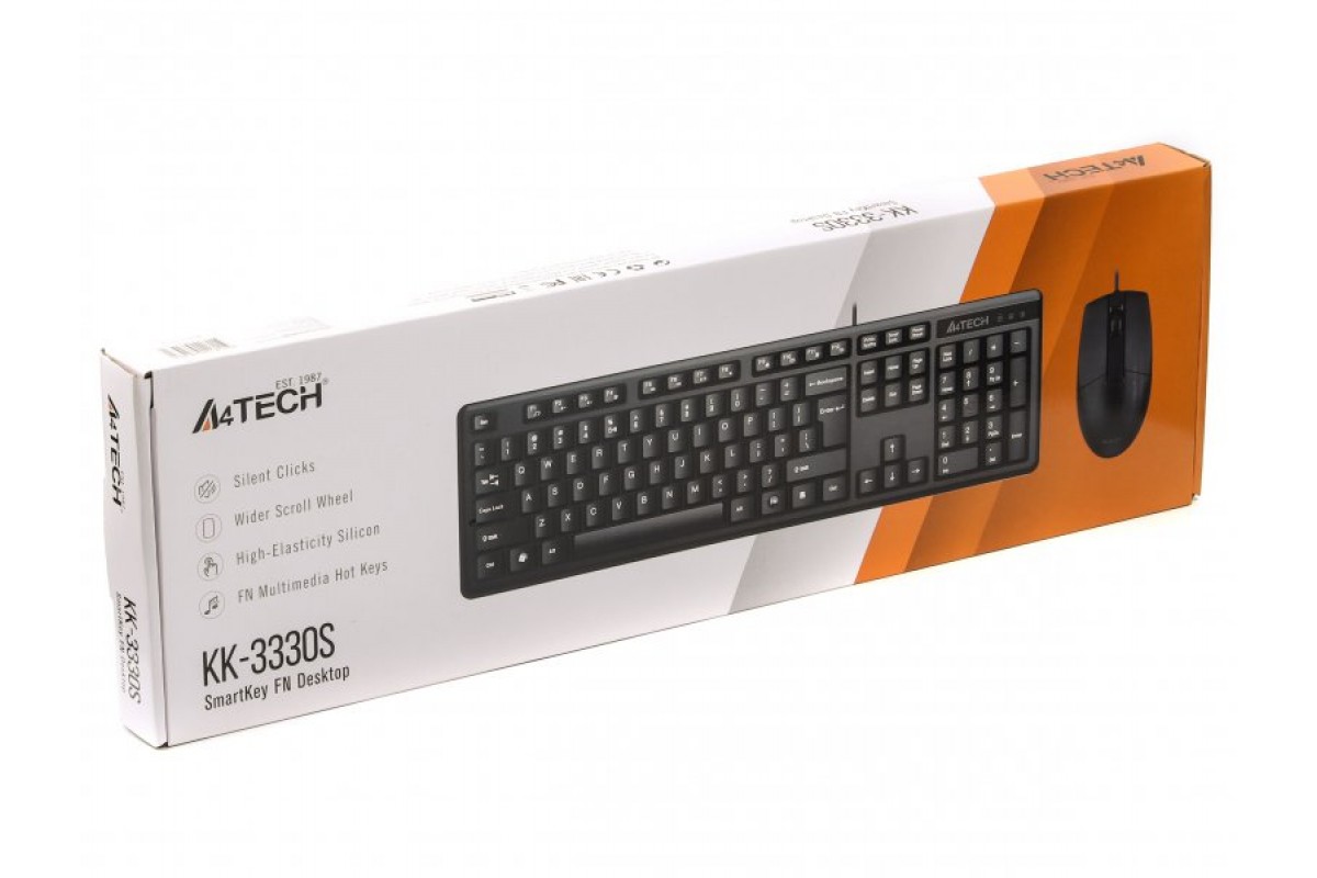 A4Tech KK-3330S Black Комплект KK-3+ OP-330S, USB купить в Киеве ...