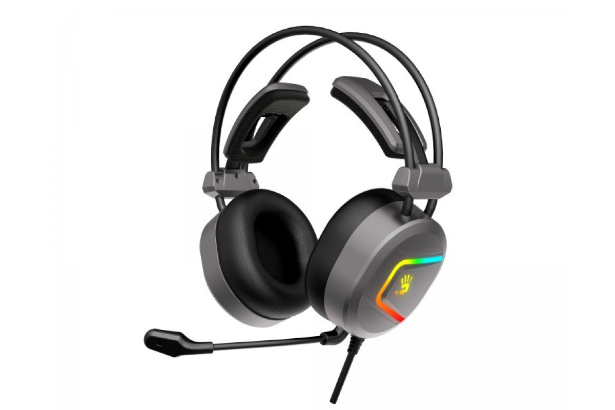 Bloody MC750 Bloody (Grey) Ігрові навушники з мікрофоном, 7.1 ...